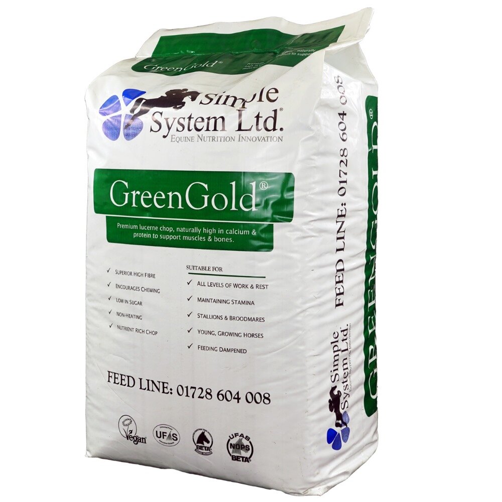 Simple System GreenGold Lucerne Chop 15kg – The Bedding Barn