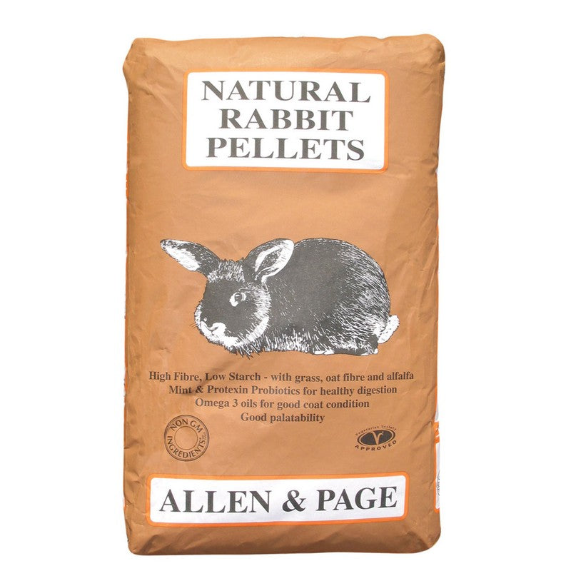 Allen & Page Natural Rabbit Pellets 20kg – The Bedding Barn