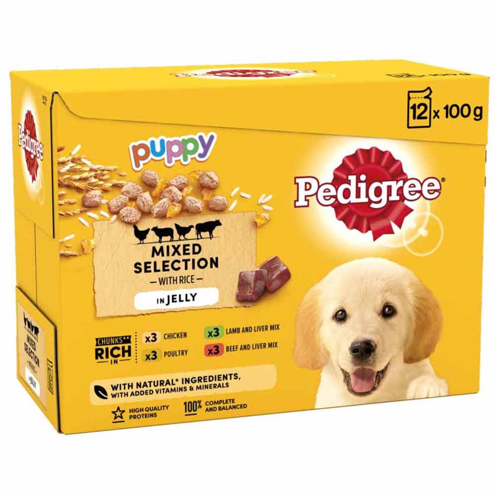 Pedigree Mixed Selection Puppy in Jelly Pouches 4 x 12 x 100g – The ...